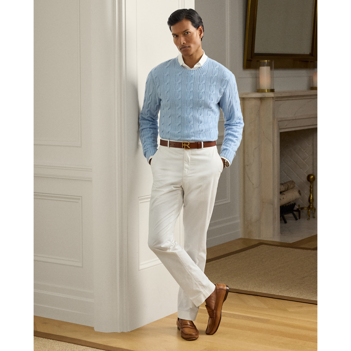 RALPH LAUREN straight fit stretch chino pant